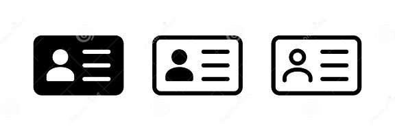 ID Card Icon. Identification Card Icon. Id Card Symbol Vector. Stock ...