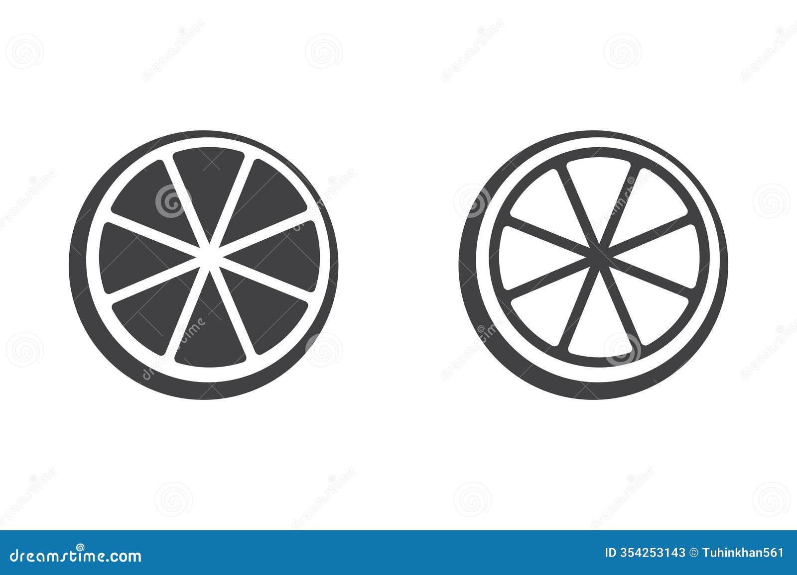 Lemon Icon Vector. Lemon Filled Flat and Linear Style Signs. Natural ...