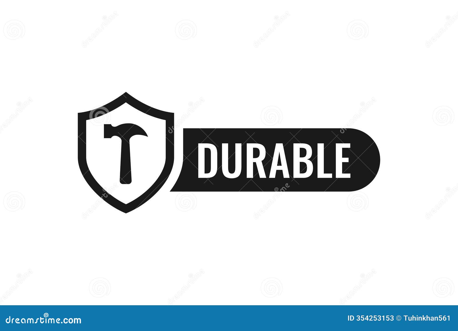 Durable Label Vector Icon. Durable Sign Symbol. Metal Durable ...