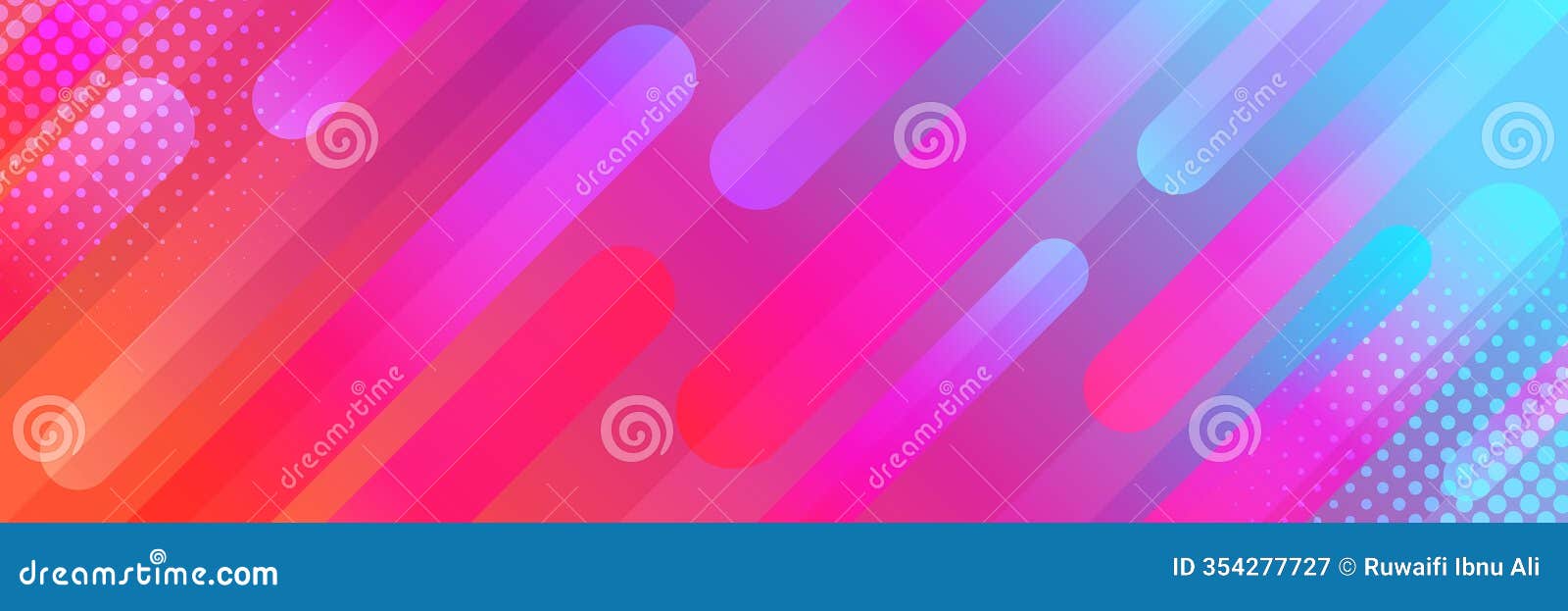 Colorful Abstract Dynamic Banner Background with Halftones. Gradient ...