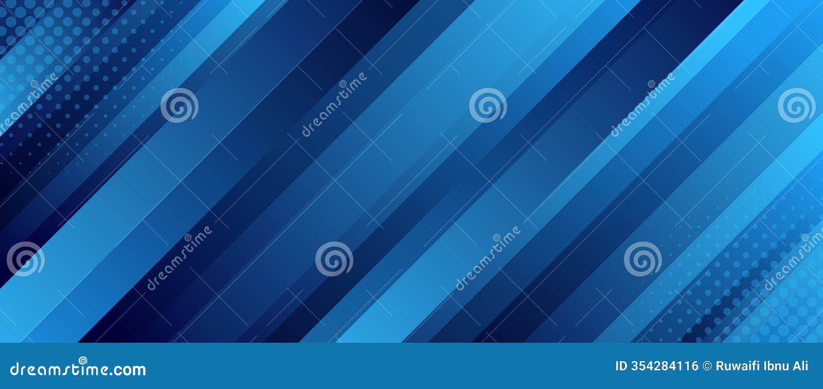 Dark Blue Abstract Dynamic Banner Background with Halftones. Gradient ...