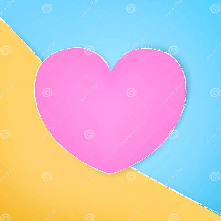 Heart Shaped Background in Torn Paper Style for Selling Products ...