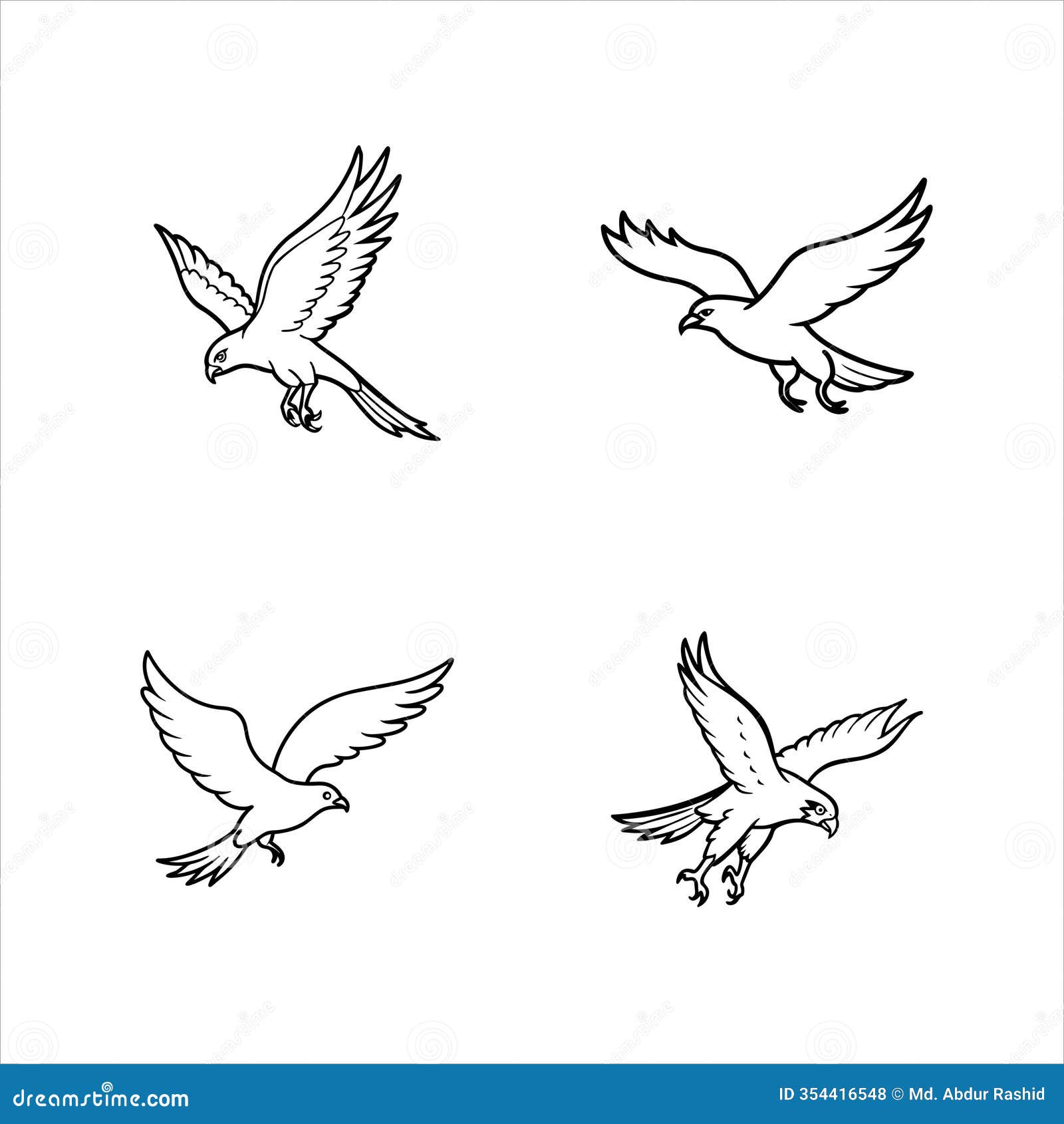 Elegant Flying Bird Icon in Vector Style for Creative Designs Stock ...
