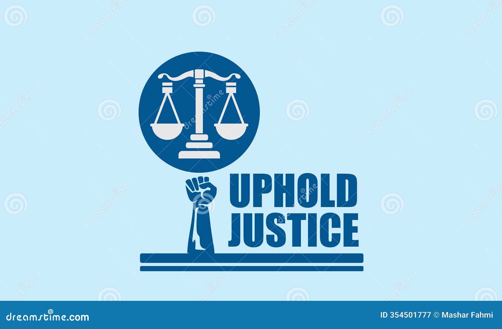 Uphold Justice Icon with Scales Logo Stock Illustration - Illustration ...