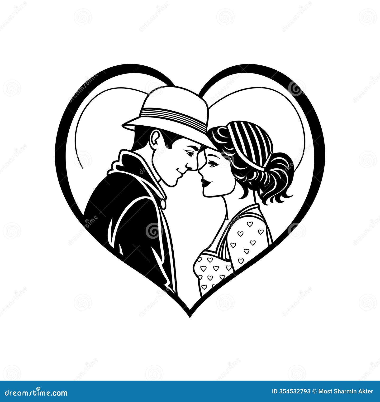 Heart Two Love Sign Vector Illustration. Stock Illustration ...