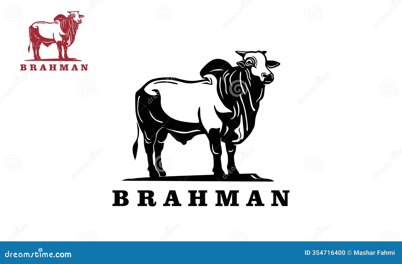 Health and Happy Brahman Cattle Logo Stock Vector - Illustration of ...