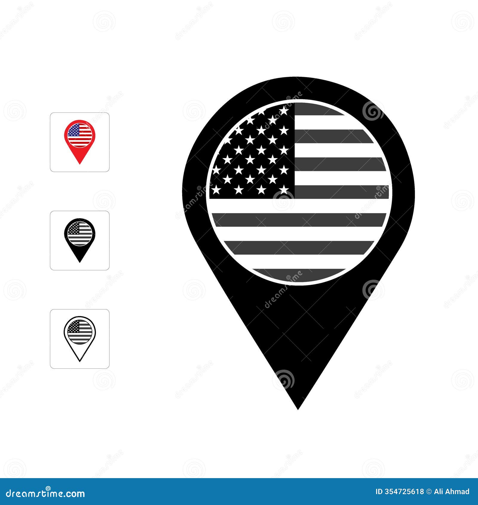 America Location Icon Free Download, United States Location Icon Clip ...