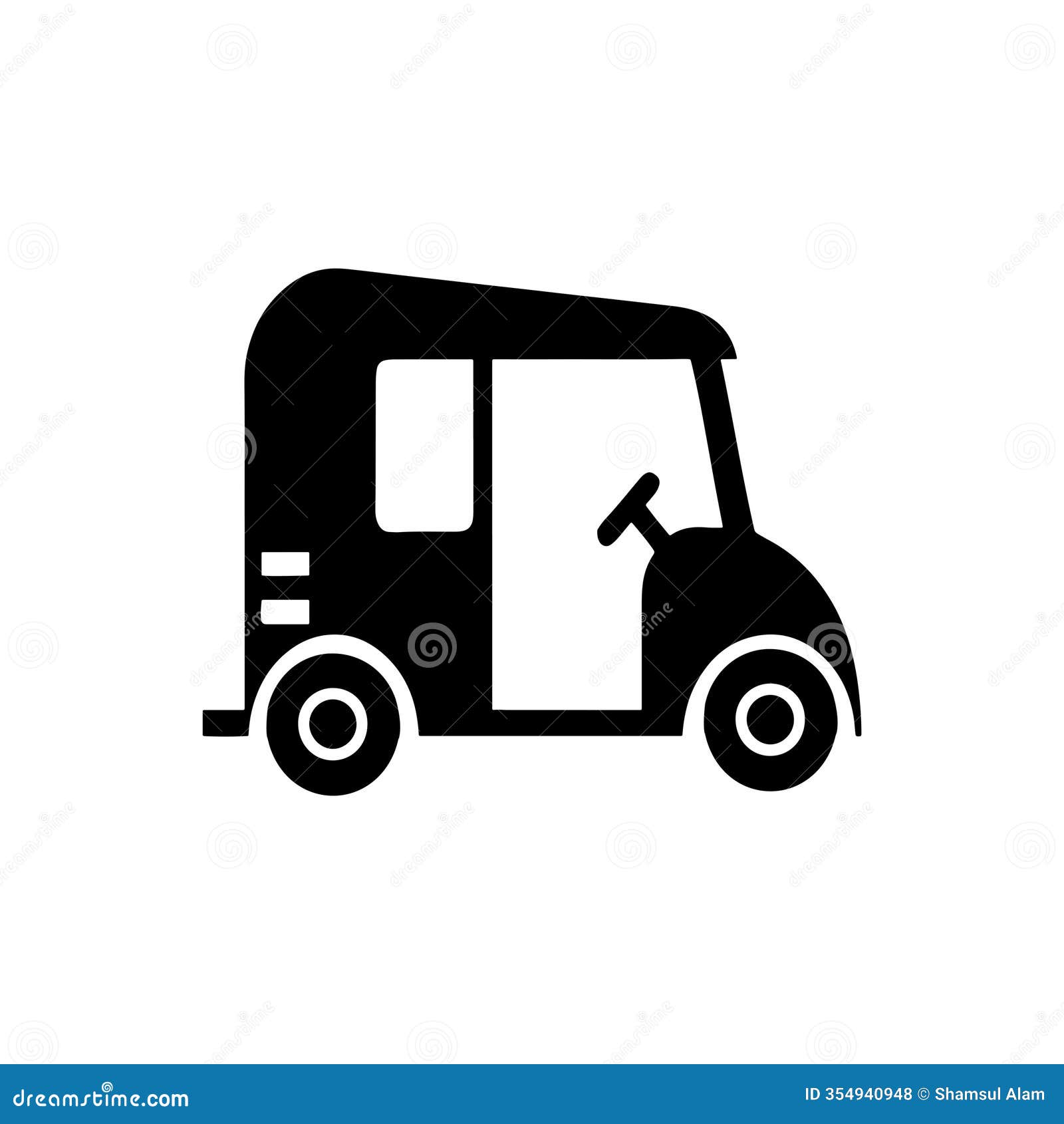 Auto Rickshaw Icon. Tuck Transportation Glyph Icon Illustrations ...