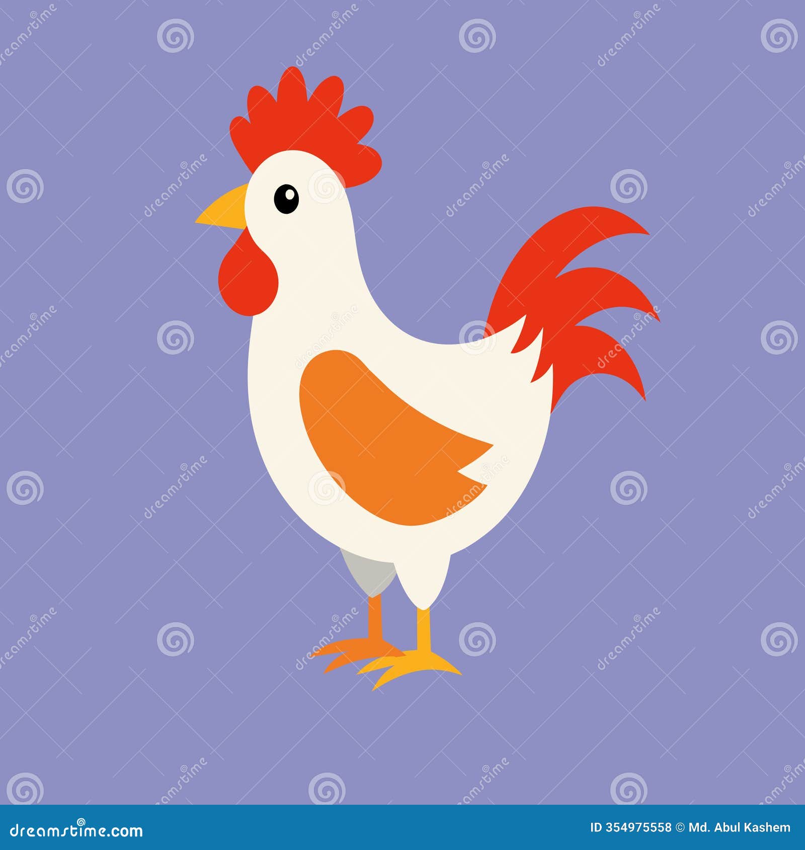 Cute Chicken Vector Art Illustration. Stock Illustration - Illustration ...