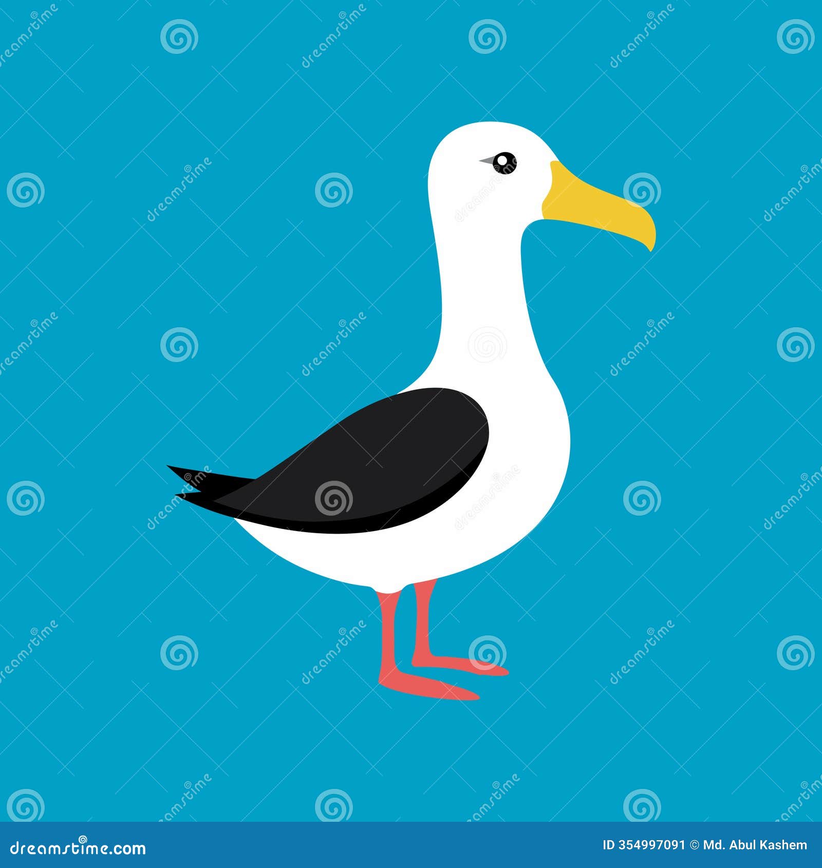Beautiful Albatross Bird Vector Artwork Stock Illustration ...