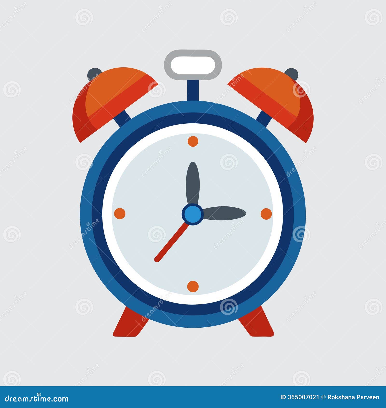 Alarm Clock Vector Art Illustration. Stock Illustration - Illustration ...