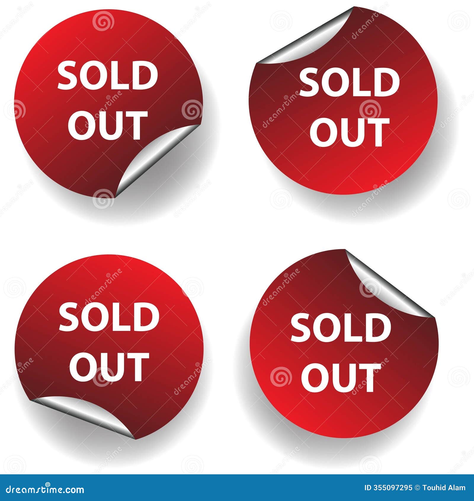 Red Stamp on a White Background - Sold Out Stock Illustration ...