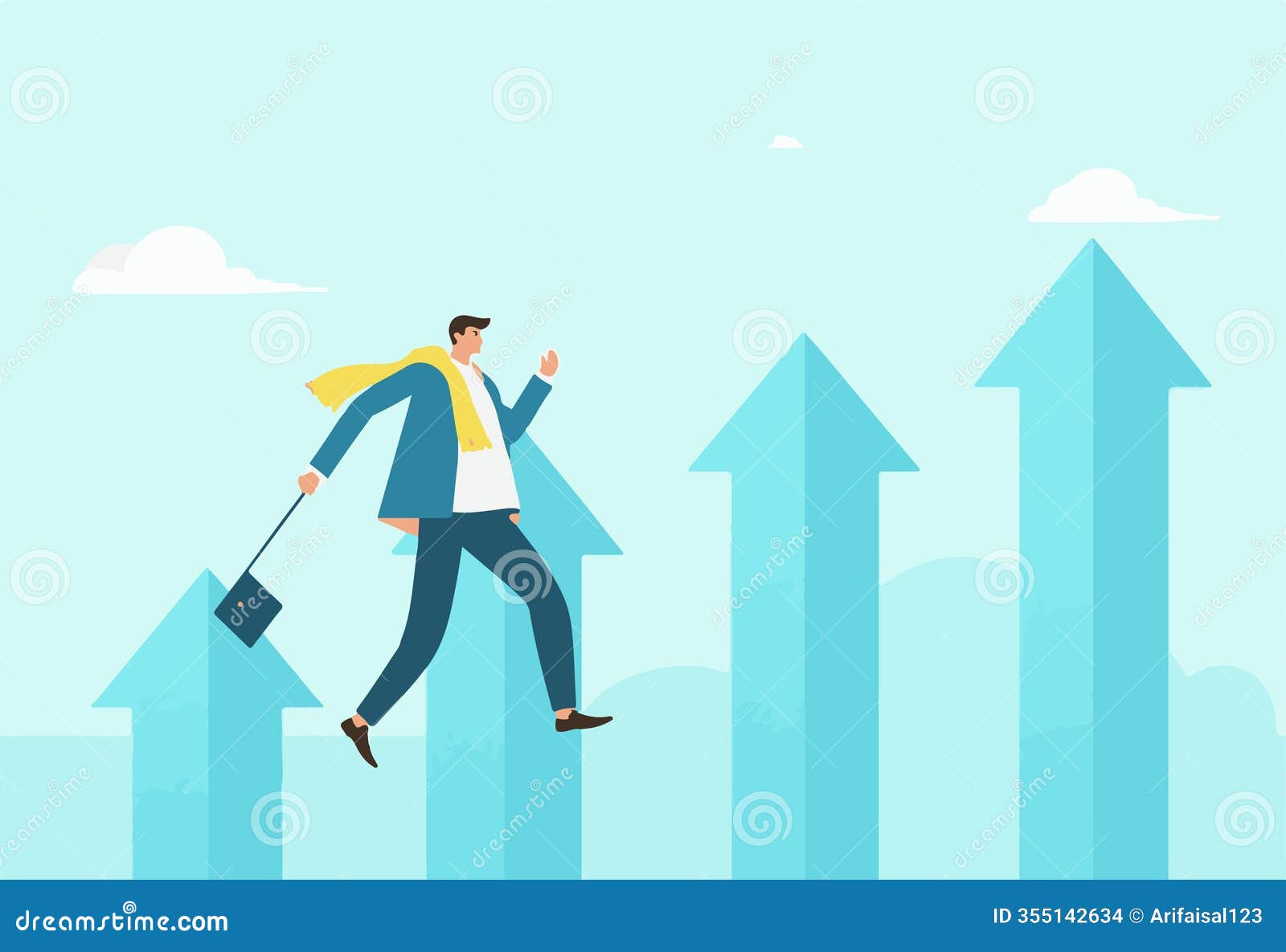 Professional Growth and Career Progression Illustration Vector ...