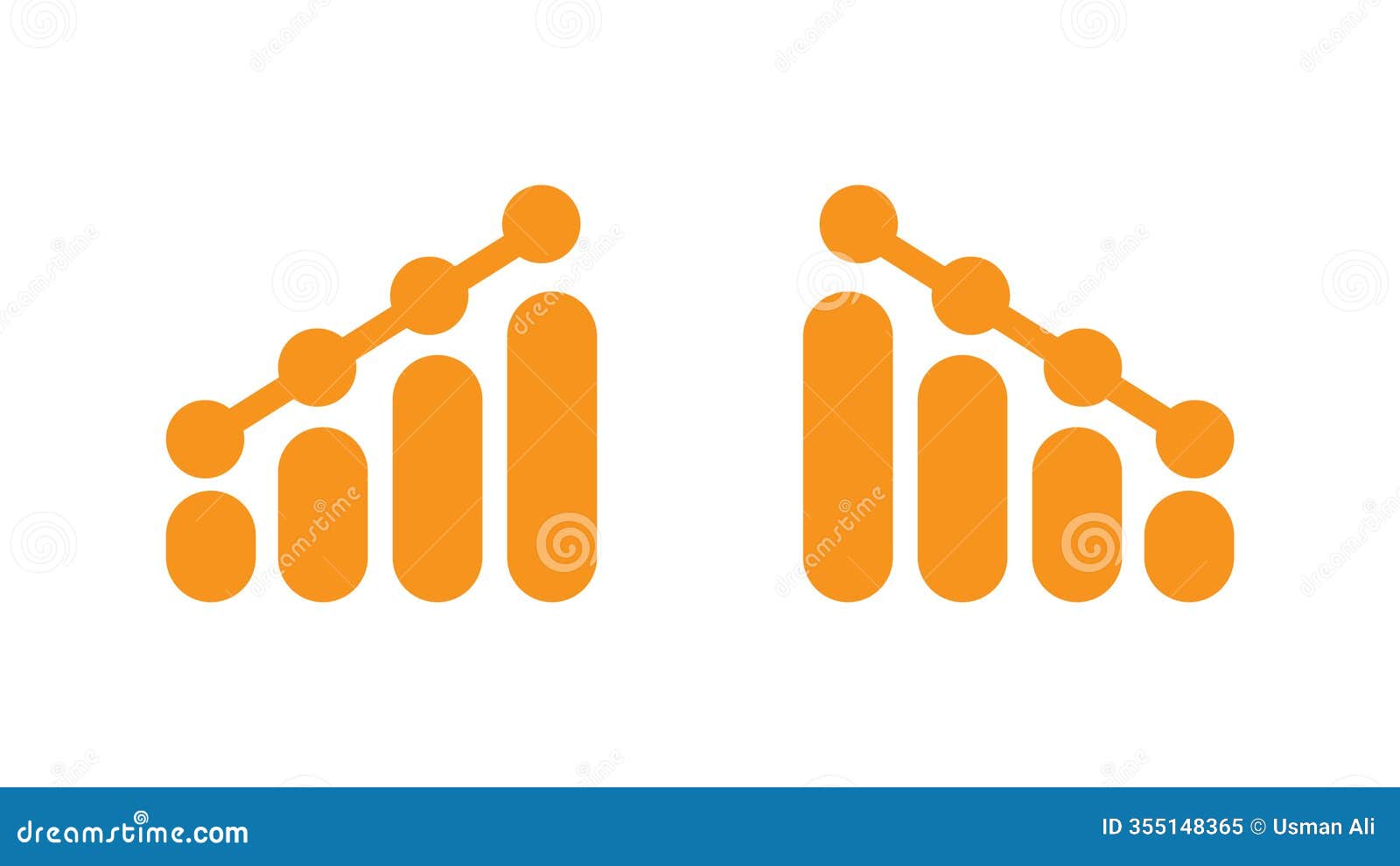 Up Down Business Arrow Graph Icon Stock Illustration - Illustration of ...