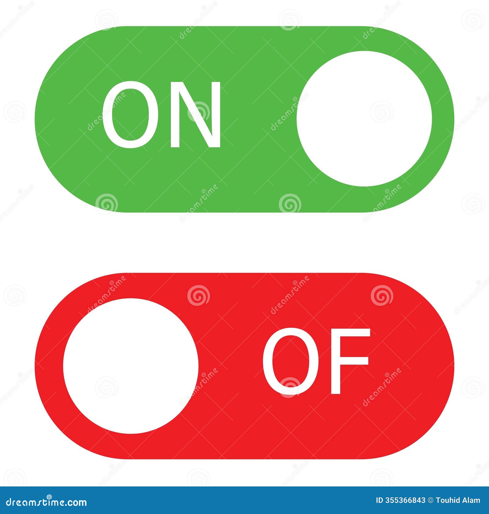 On and Off Toggle Switch Buttons with Lettering Modern Devices User ...