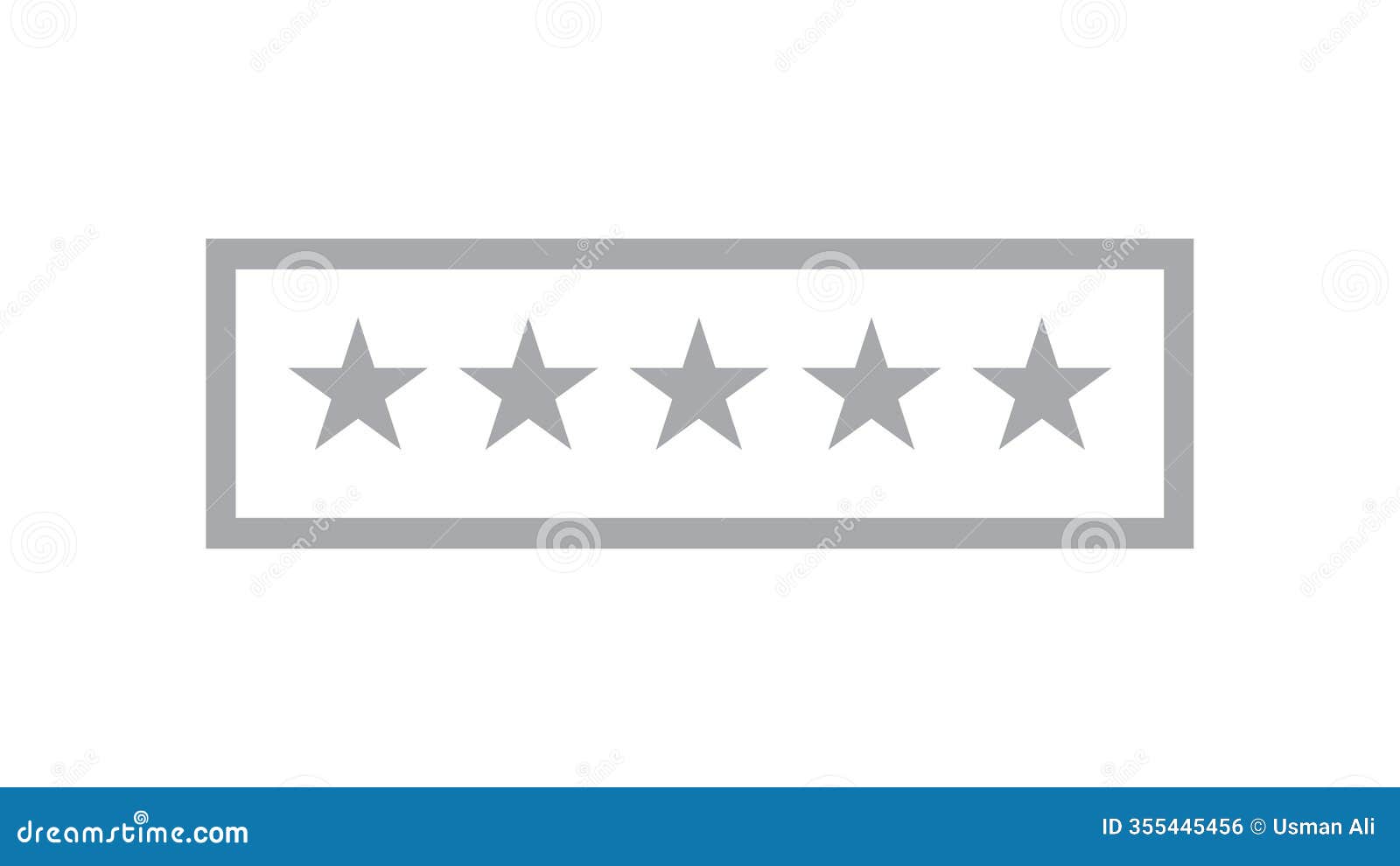 Five star rating icon stock illustration. Illustration of happy - 355445456