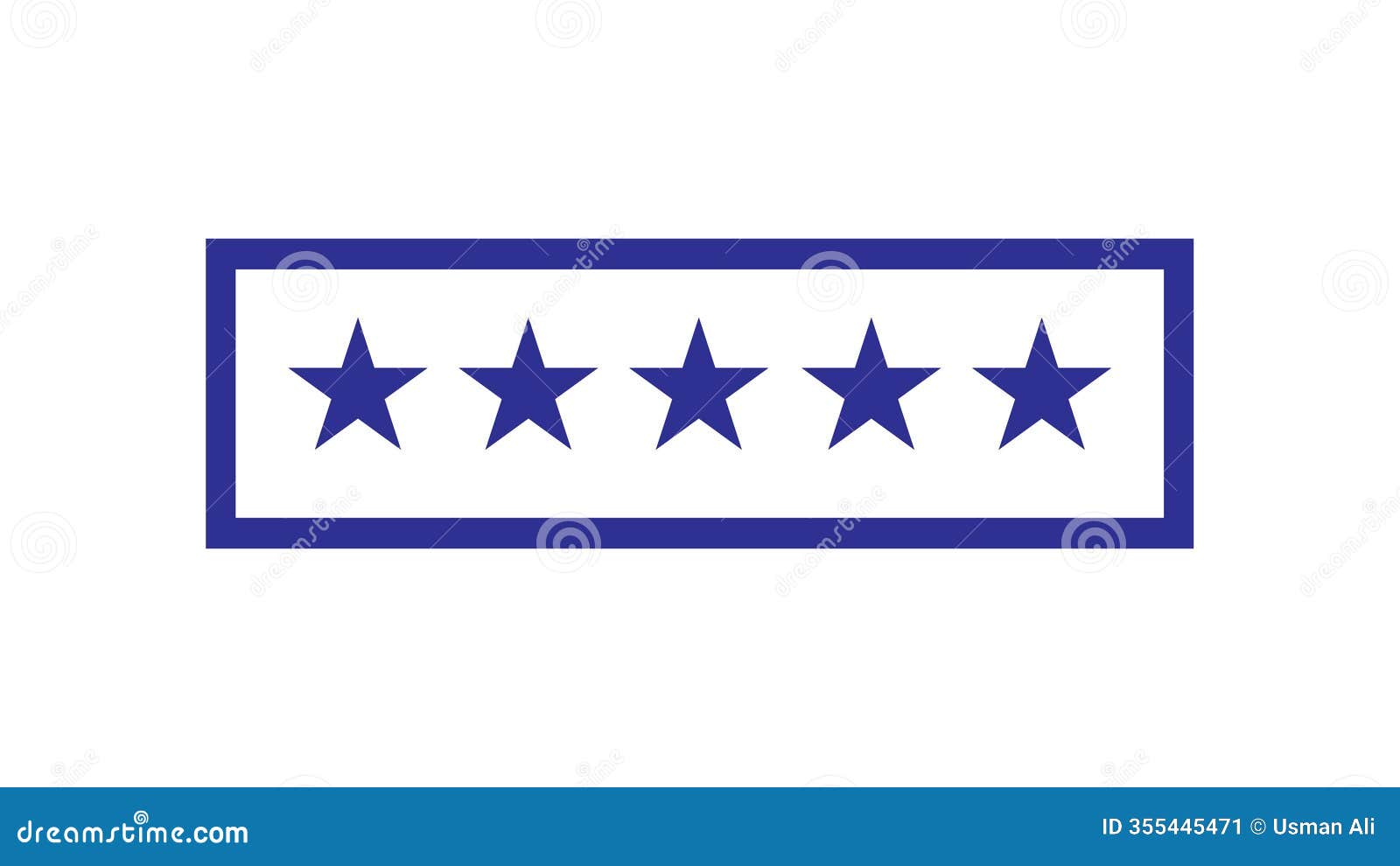 Five star rating icon stock illustration. Illustration of icon - 355445471
