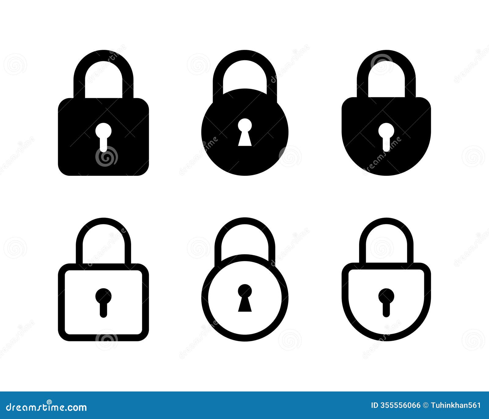 Lock Icon Set. Padlock Vector Icon. Security Symbol Stock Vector ...