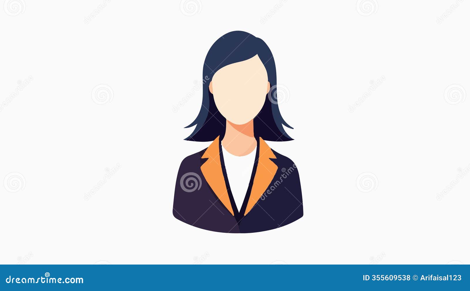 Faceless Formal Woman Vector Illustration Stock Vector - Illustration ...