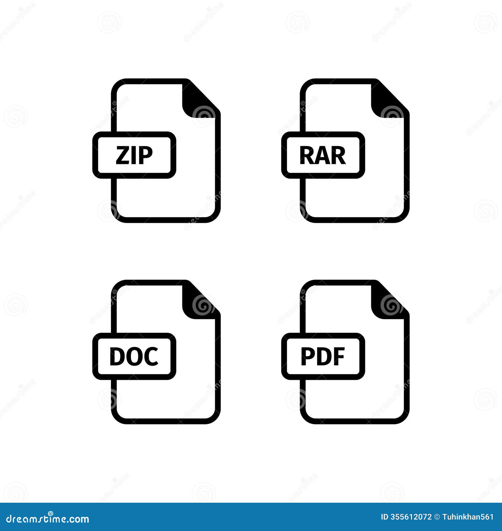 File Format Icon Set. Document Format File Icon Set Stock Vector ...