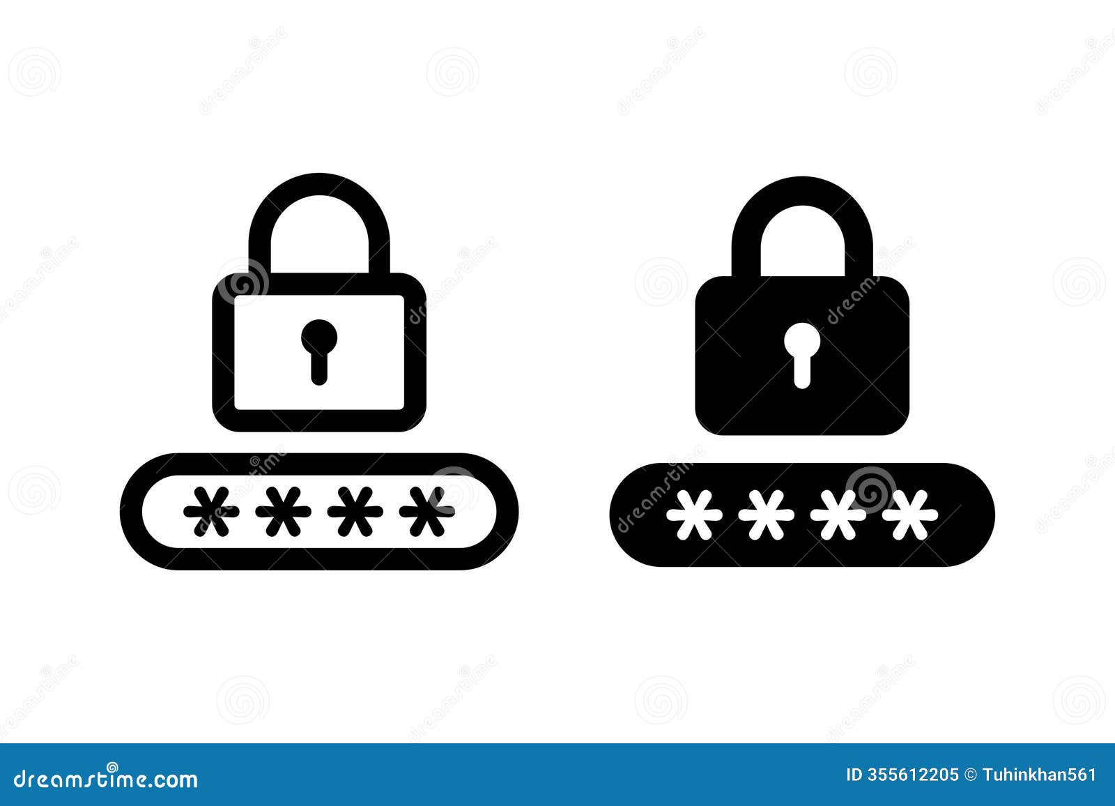 Password Icon Clipart Logtotype Isolated Illustration Cartoon Vector ...