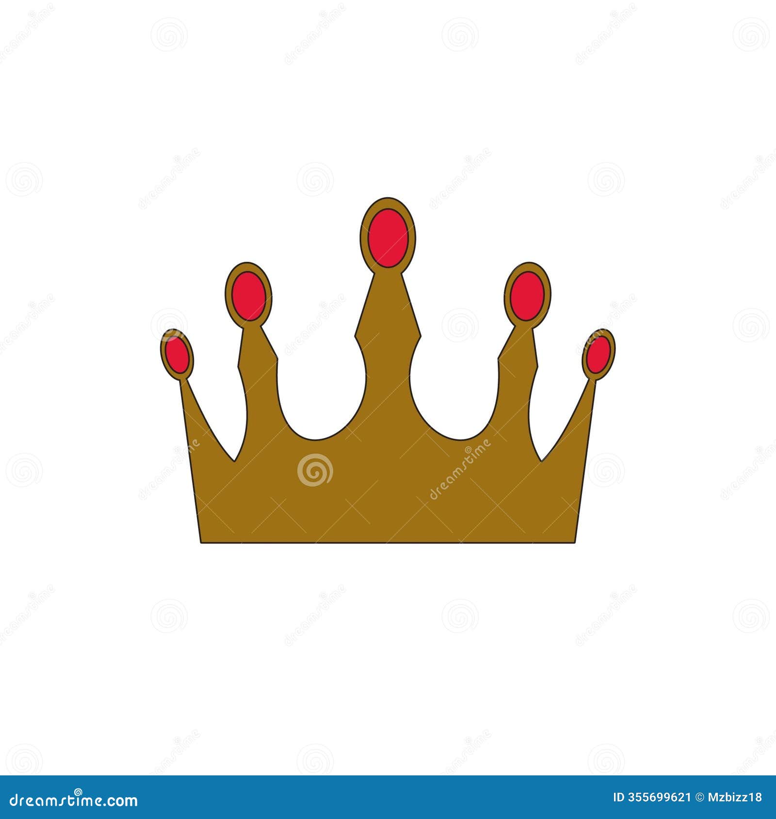 Royal Golden Crown Vector Illustration. King and Queen Gold Coronet ...