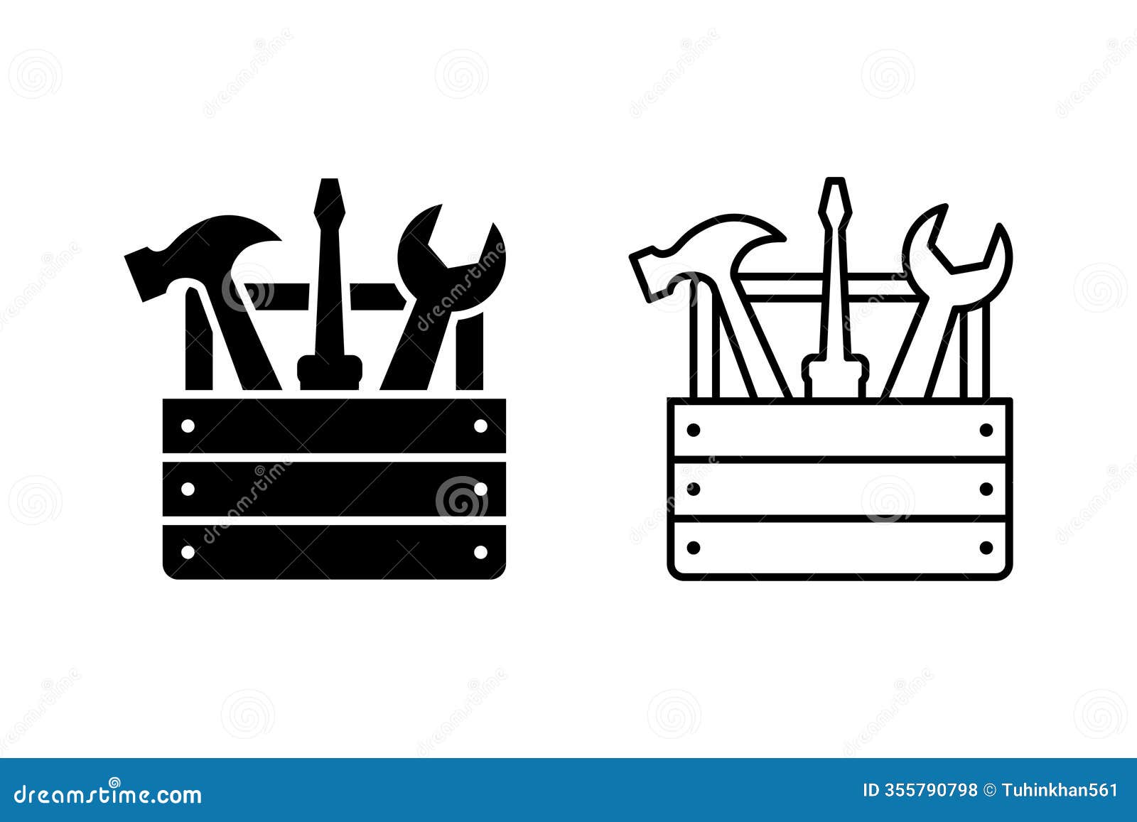 Handy Toolbox Icons. Tool Case Icon Concept. Toolbox or Tool Kit Icon ...