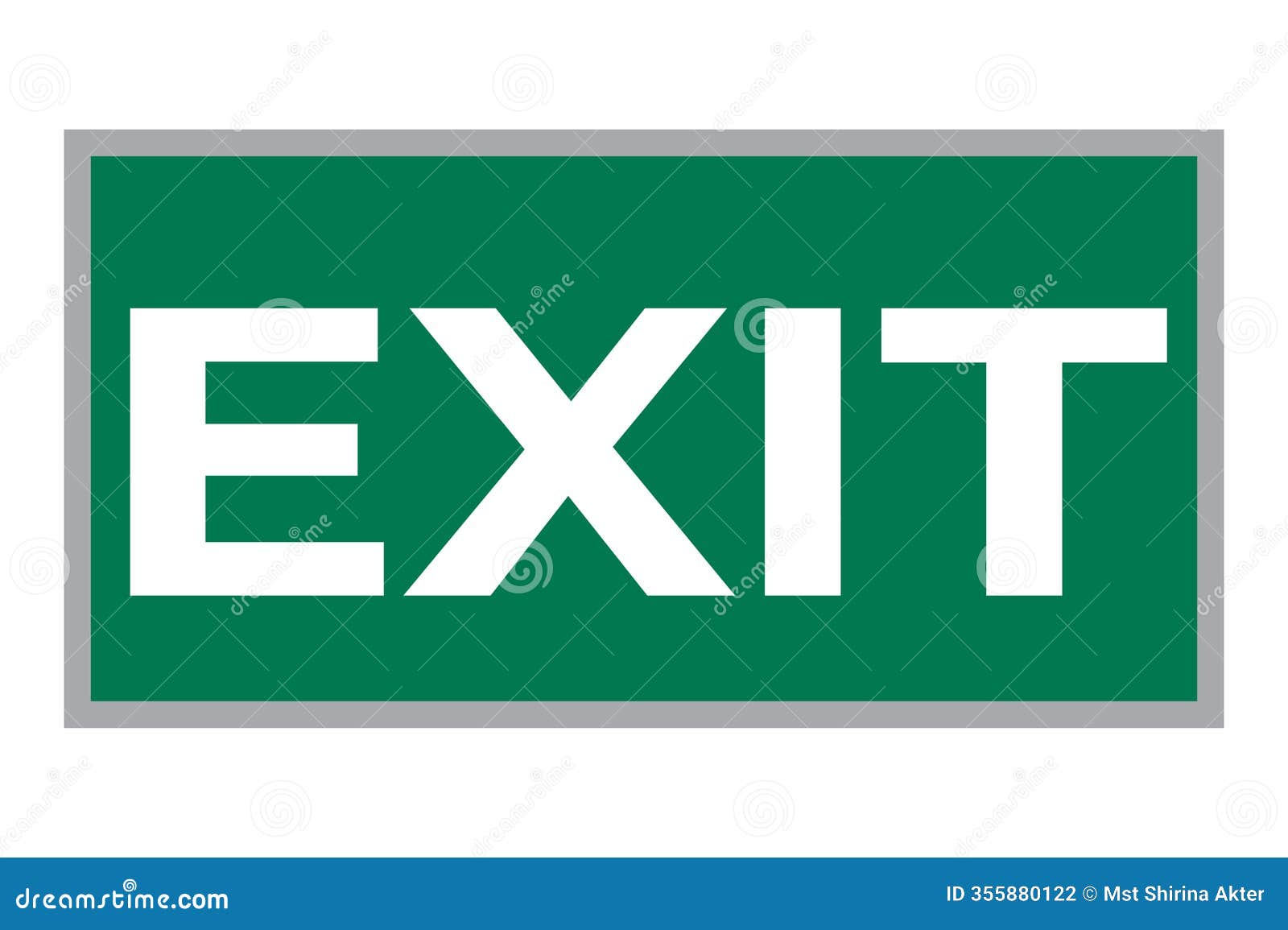 Exit Signs Vector Illustration Art Stock Vector - Illustration of ...