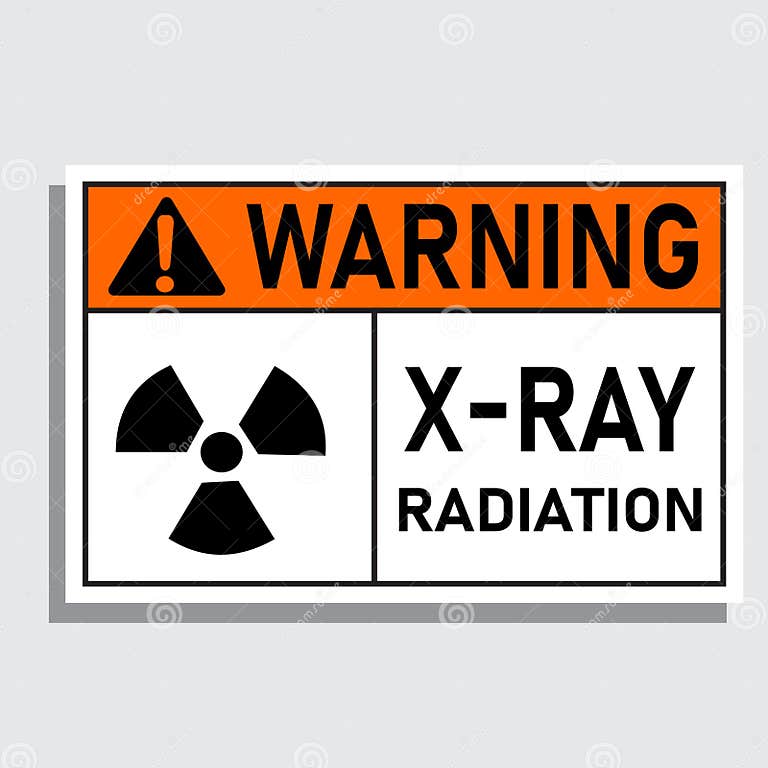 Warning X-Ray Radiation Signage Vector Illustration Stock Vector ...