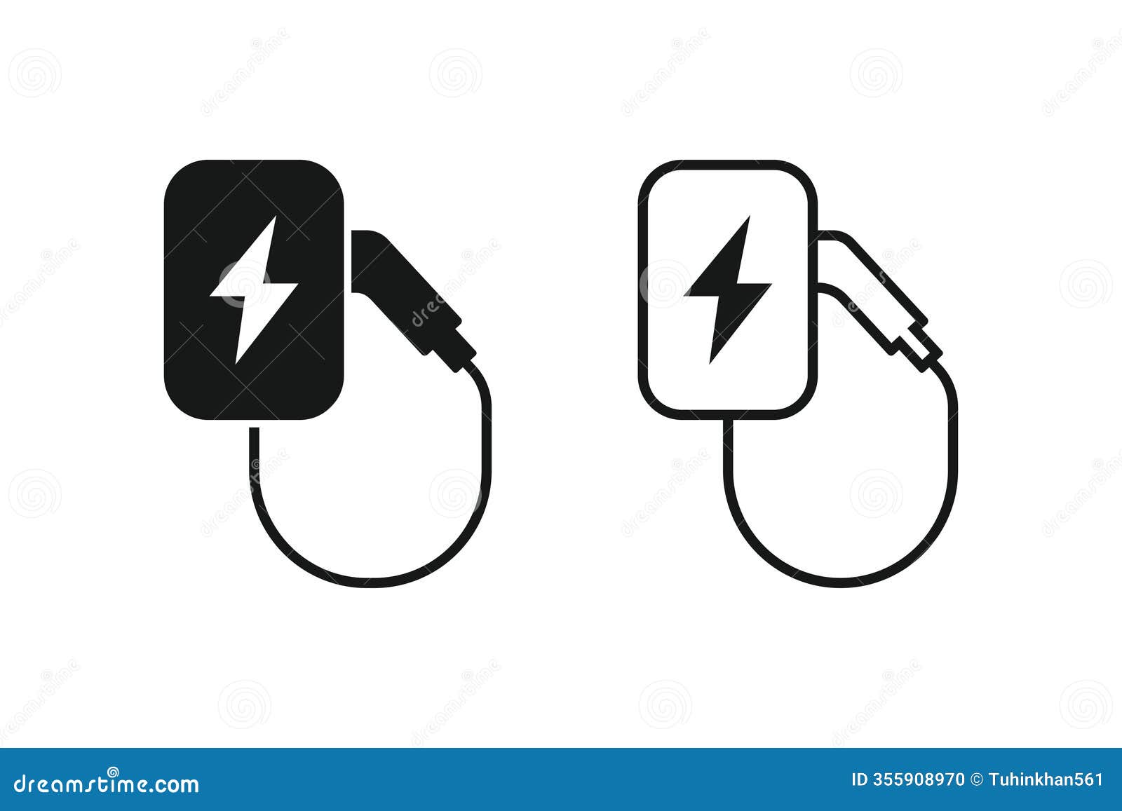 Electric Charging Icon. Ev Charging Point Icon. Electric Vehicle ...