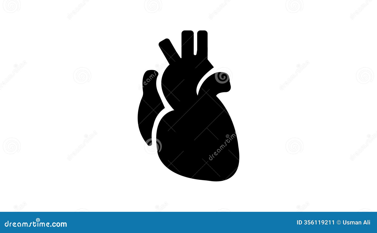 Anatomical heart icon stock illustration. Illustration of depiction ...
