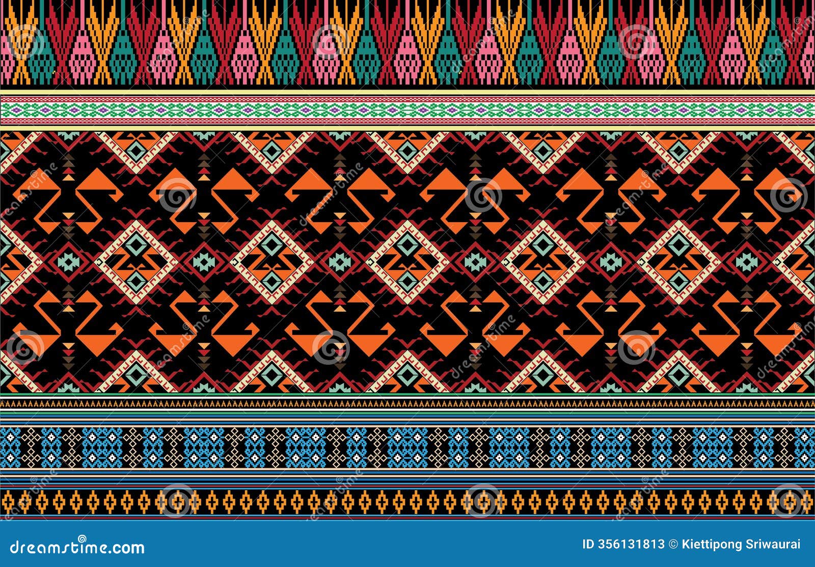 Stylized Pattern Printing for Clothing. Trendy, Contemporary Ethnic ...