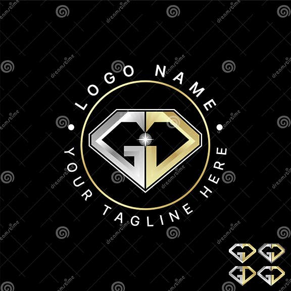 Logo Design Graphic Vector Stock Image Graphic Initial GC GD Font ...
