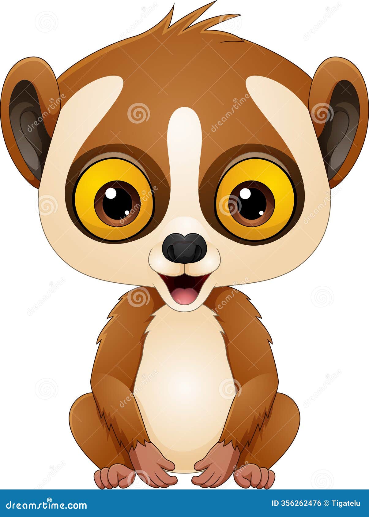Slow Loris Sketch Vector Illustration Clip-art Image | CartoonDealer ...