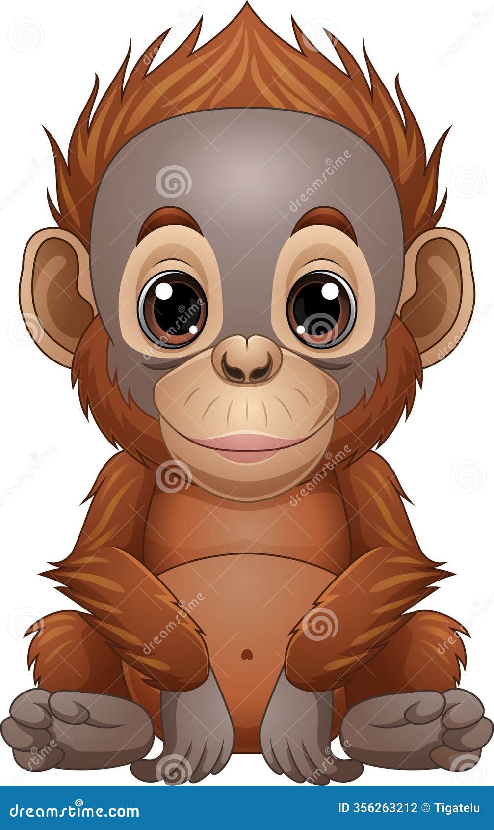 Adorable Baby Megalosaurus On White Background For Dinosaur-themed ...