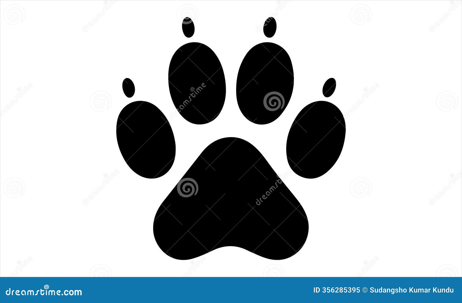 Silhouette Dogs Footprint Vector Illustration Art Stock Illustration ...