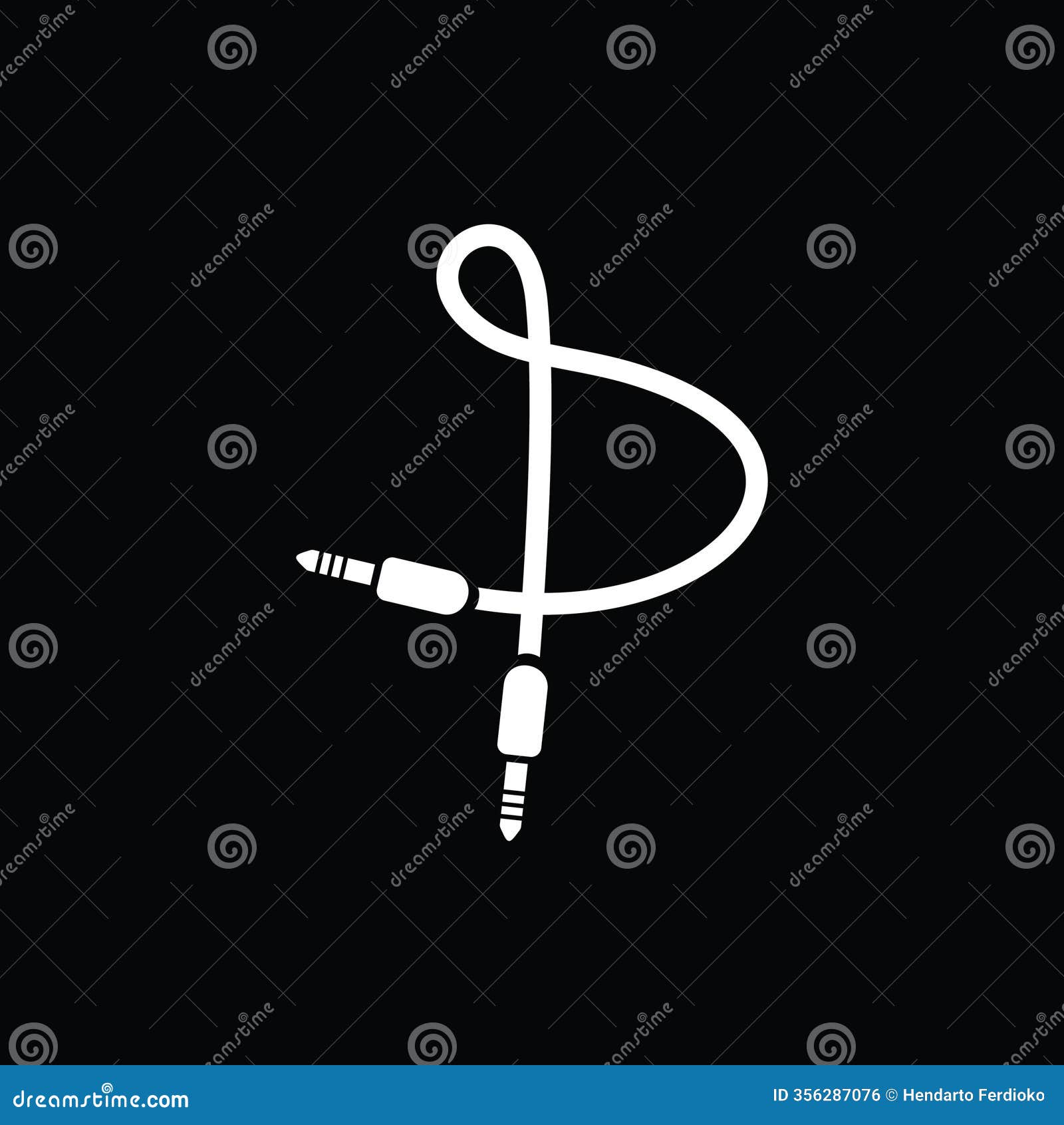 Letter P Cable Jack Logo Design Vector Icon Graphic Symbol Illustration ...
