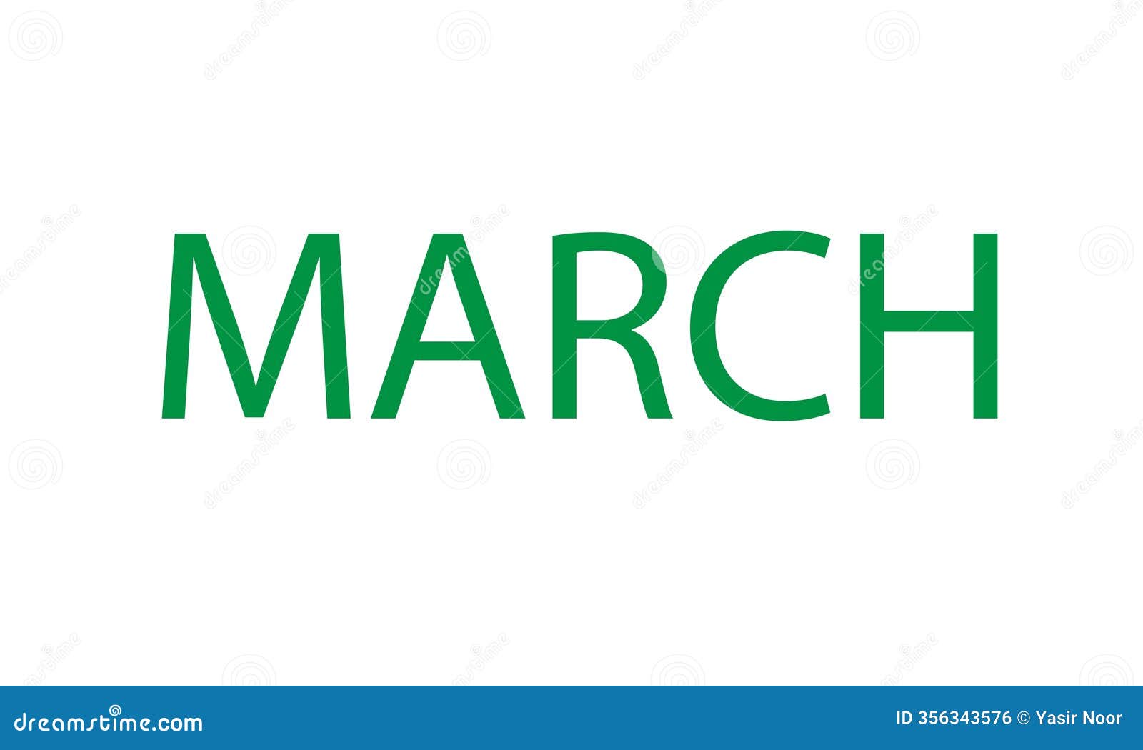 MARCH - 3rd Month of the Year March Stock Illustration - Illustration ...
