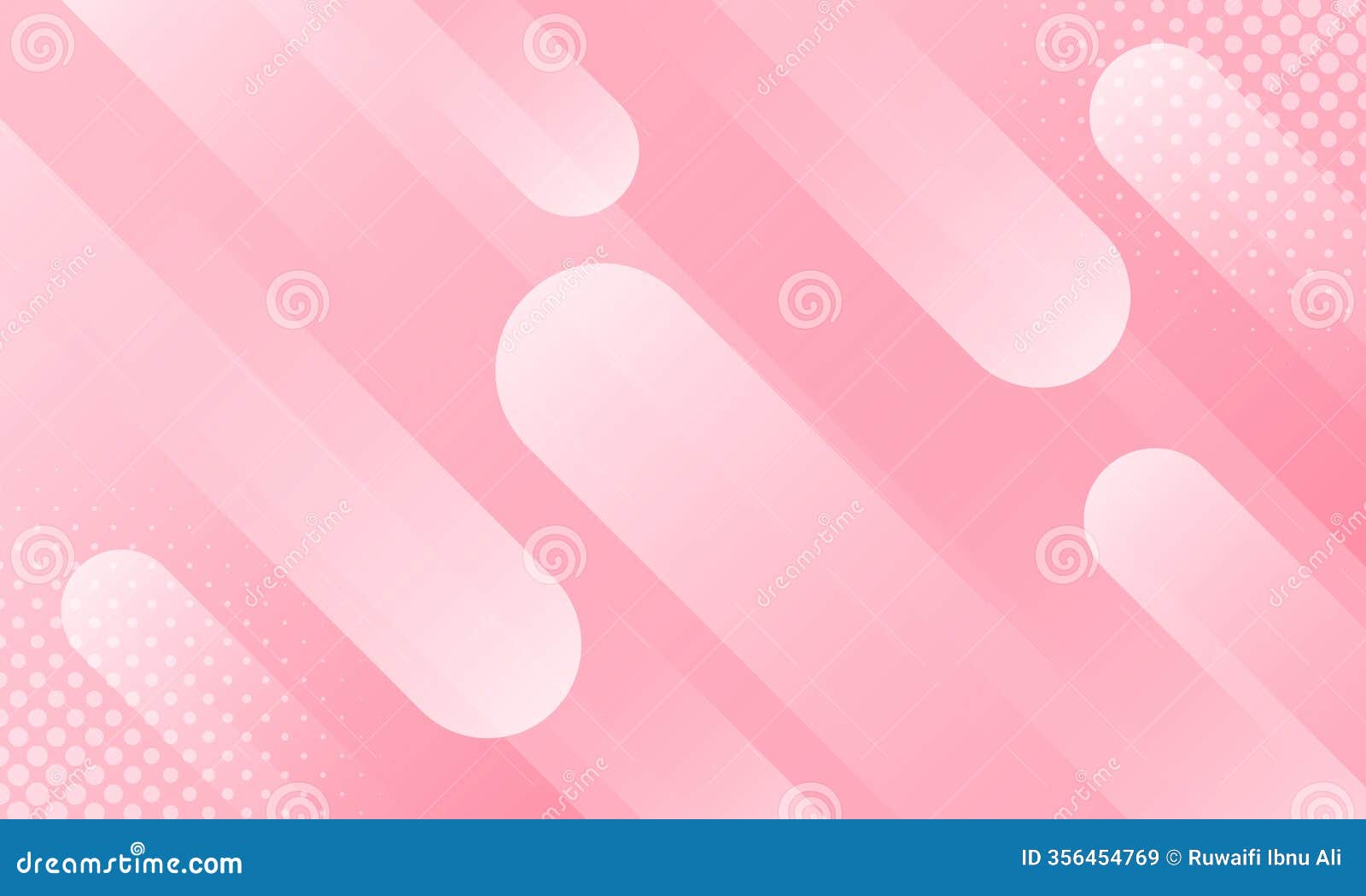 Abstract Pink Dynamic Background with Halftone. Modern Geometric ...