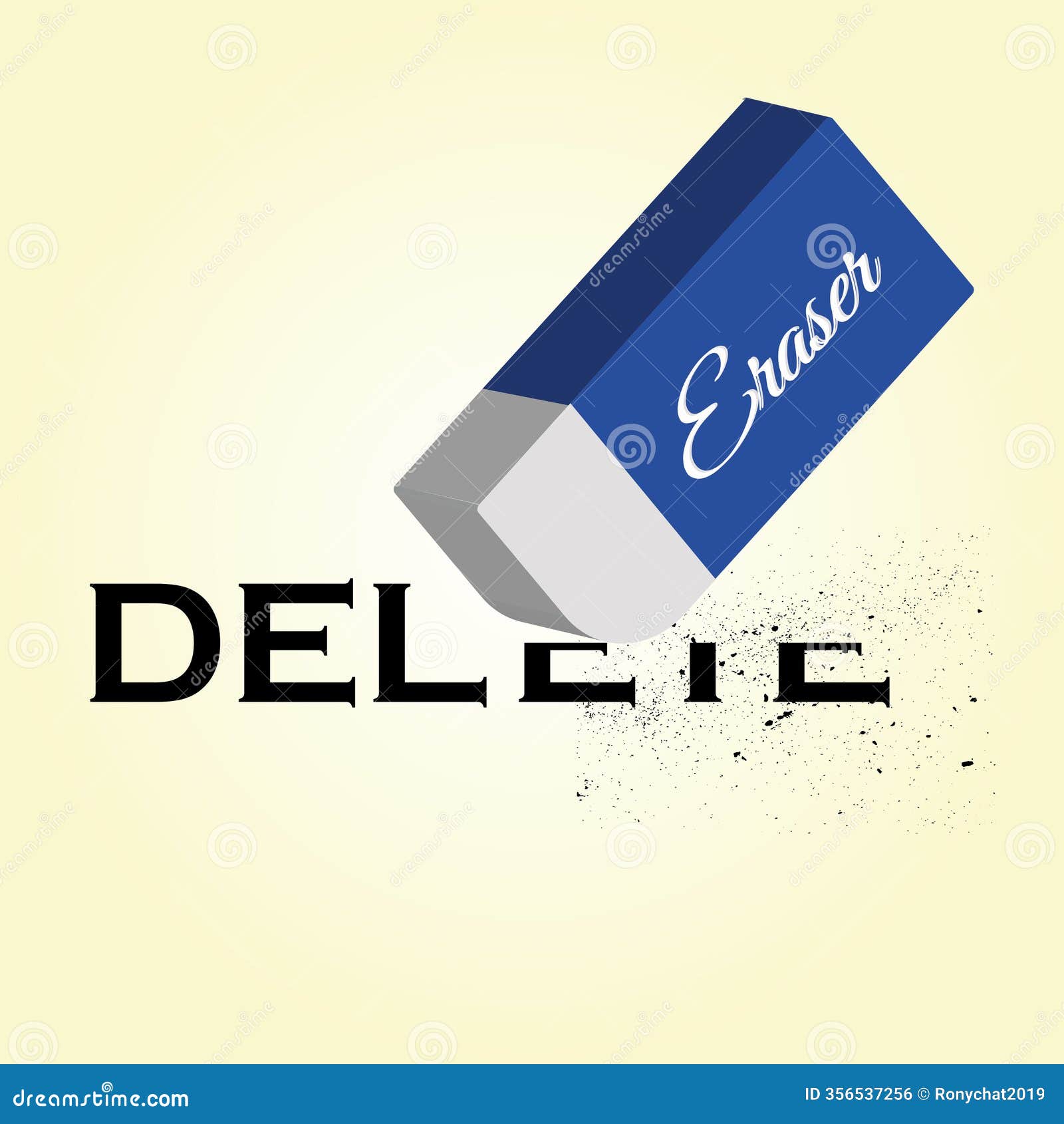 Eraser Vector Isolated On Cream Colour Background.View Of Erasing The ...