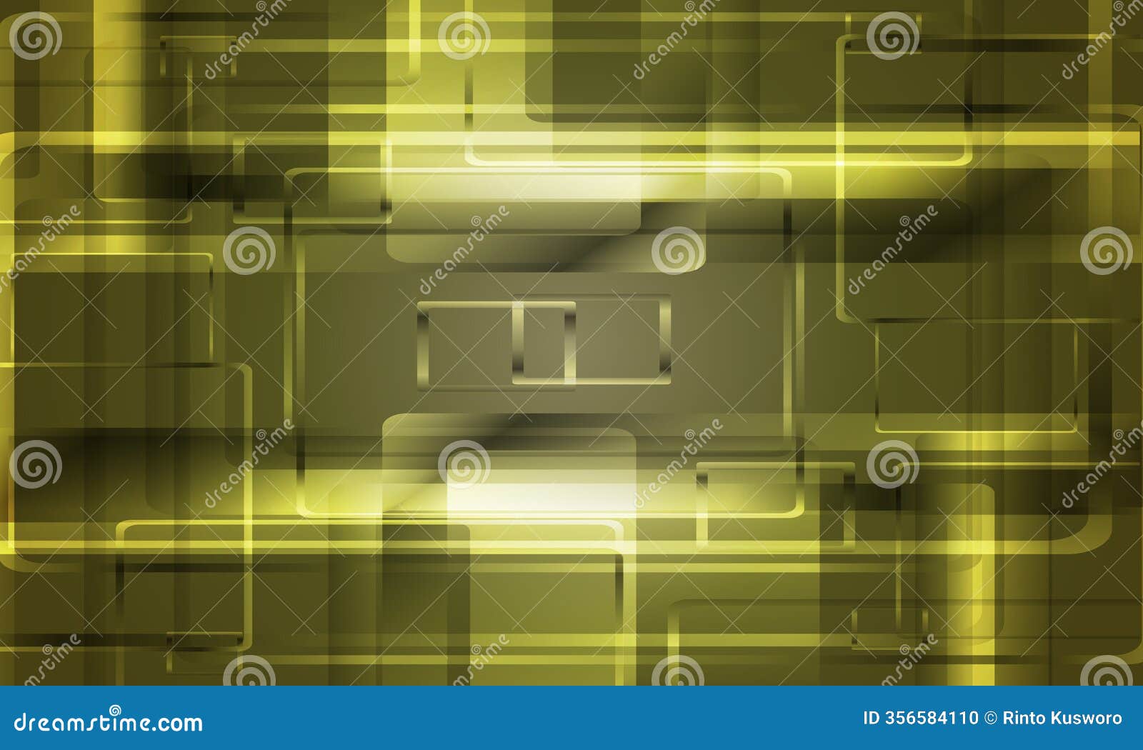 Abstract Glass Techno Shiny Yellow Background. Circuit Digital ...