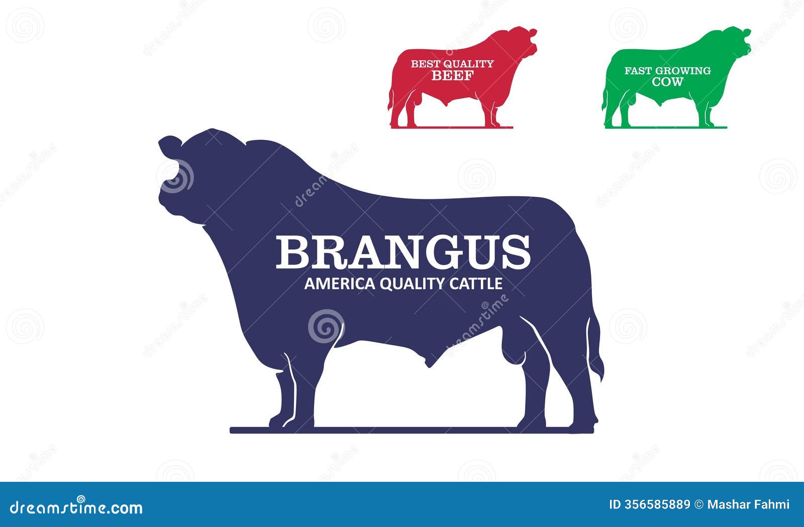 GREAT ANGUS BULL FARM LOGO Cartoon Vector | CartoonDealer.com #284575635