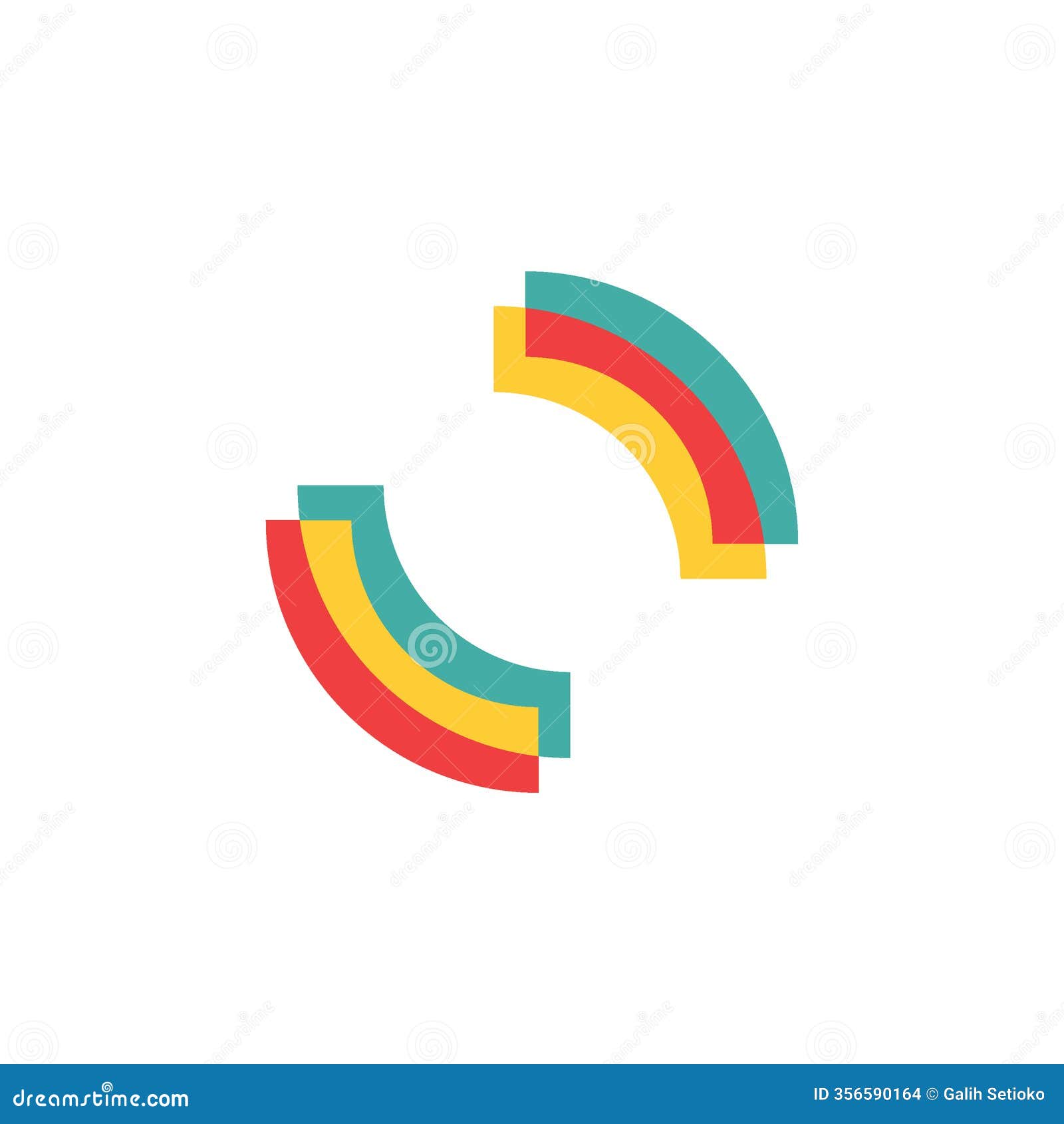 Logo Circle Rotate Colorful Square Unique Design with Blank Background ...