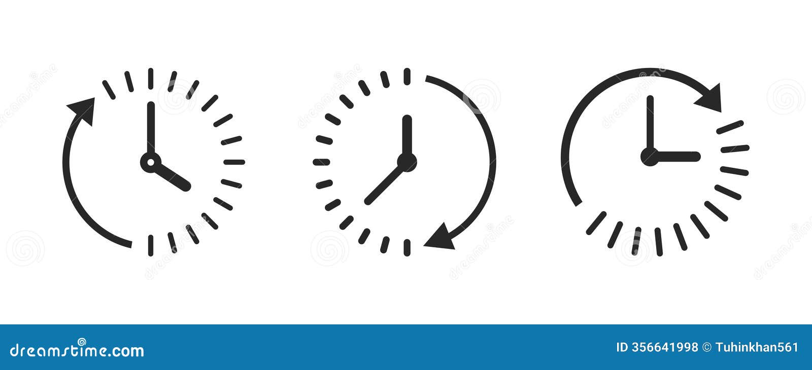 Clock Countdown Icon in Flat Style. Time Chronometer Icon. Passage of ...