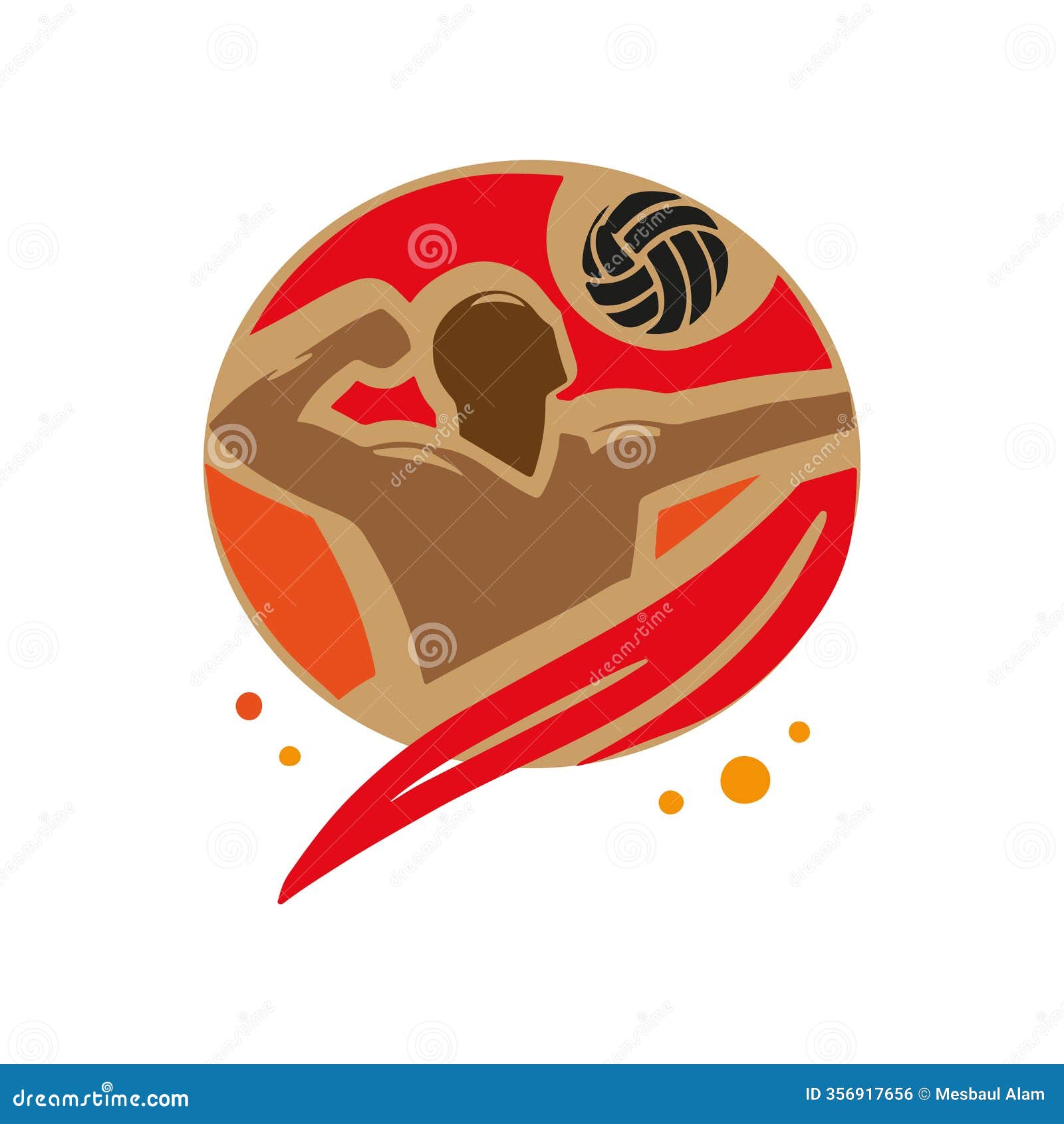 Volly Ball Logo Icon Vector . Stock Illustration - Illustration of ...