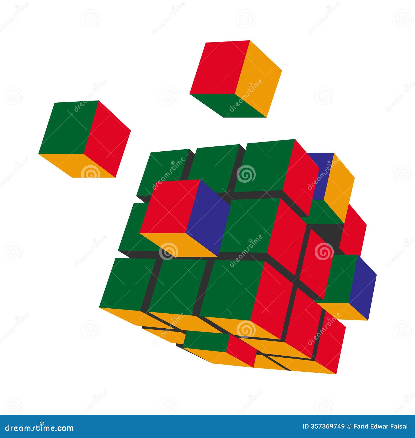 Rubik s cube editorial stock image. Illustration of color - 357369749