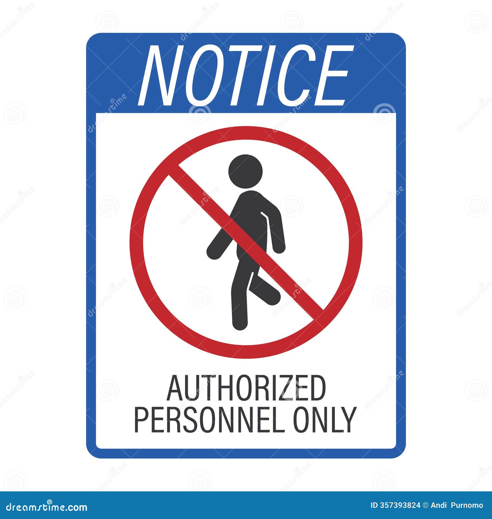 Authorized Personnel Only No Man Entry Sign Prohibition Notice Vector ...