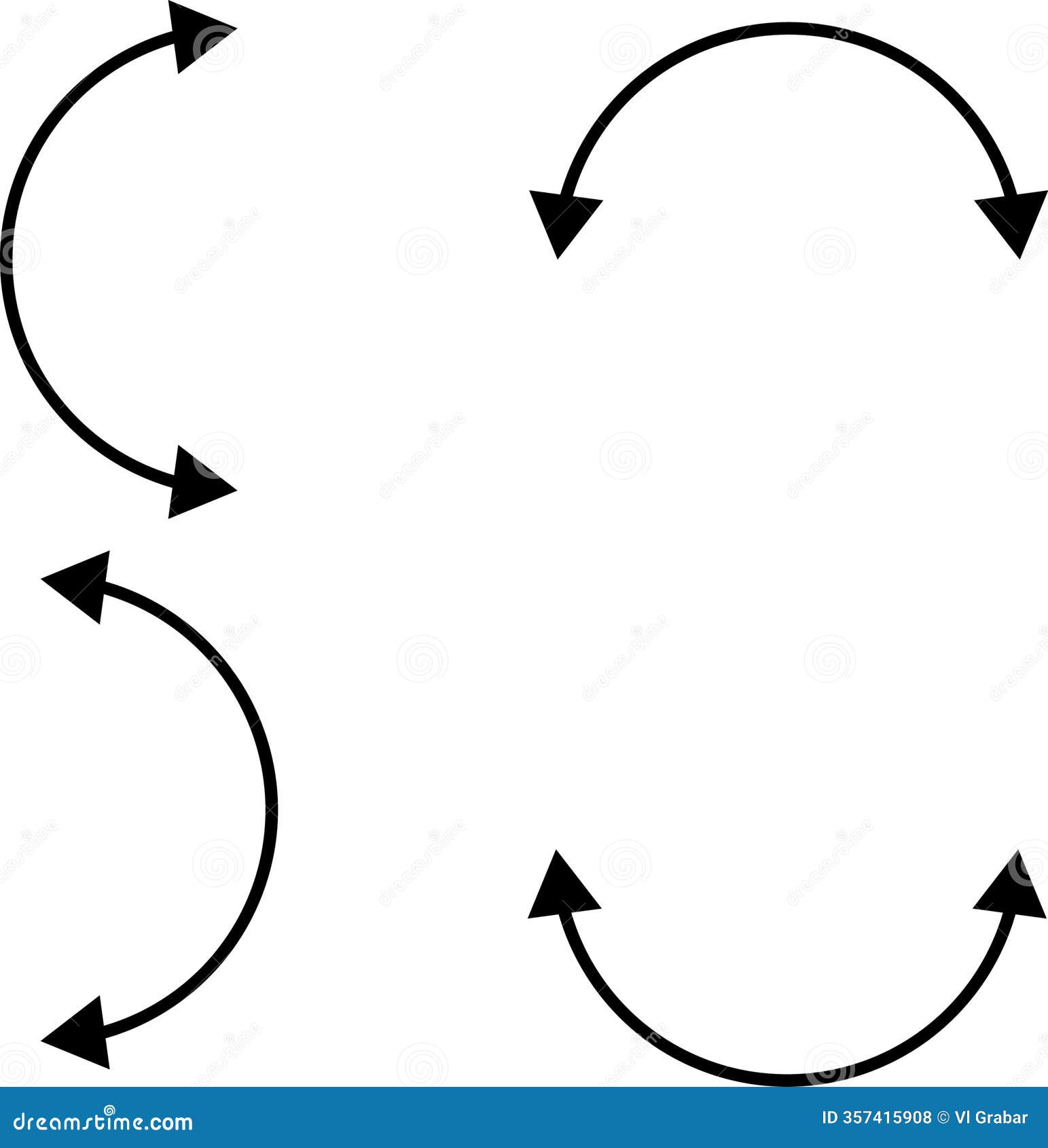 Simple Arrows Icon Set. Line Arrows Stock Illustration - Illustration ...