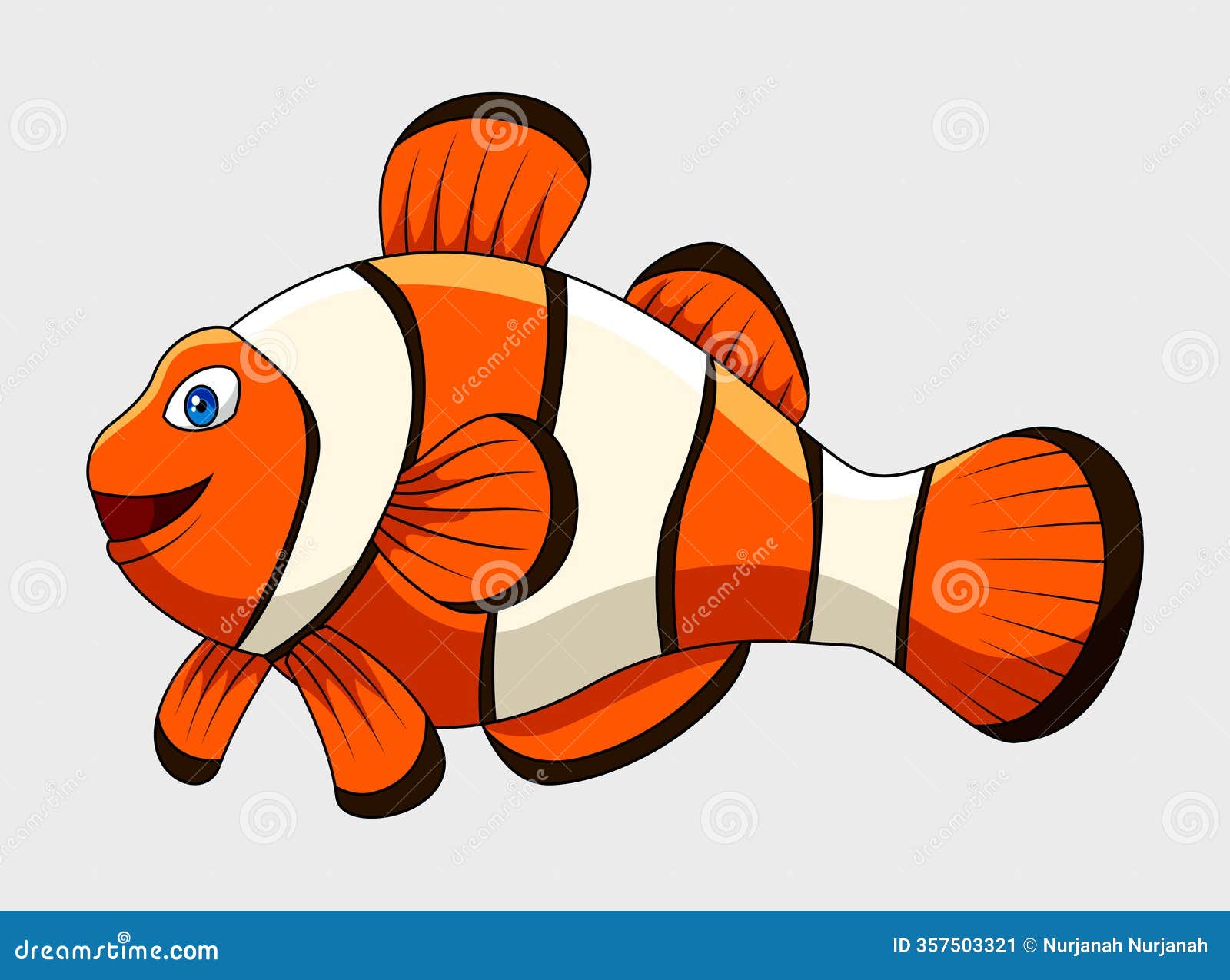 Cute Clownfish Drawing Cartoon Vector | CartoonDealer.com #325598789
