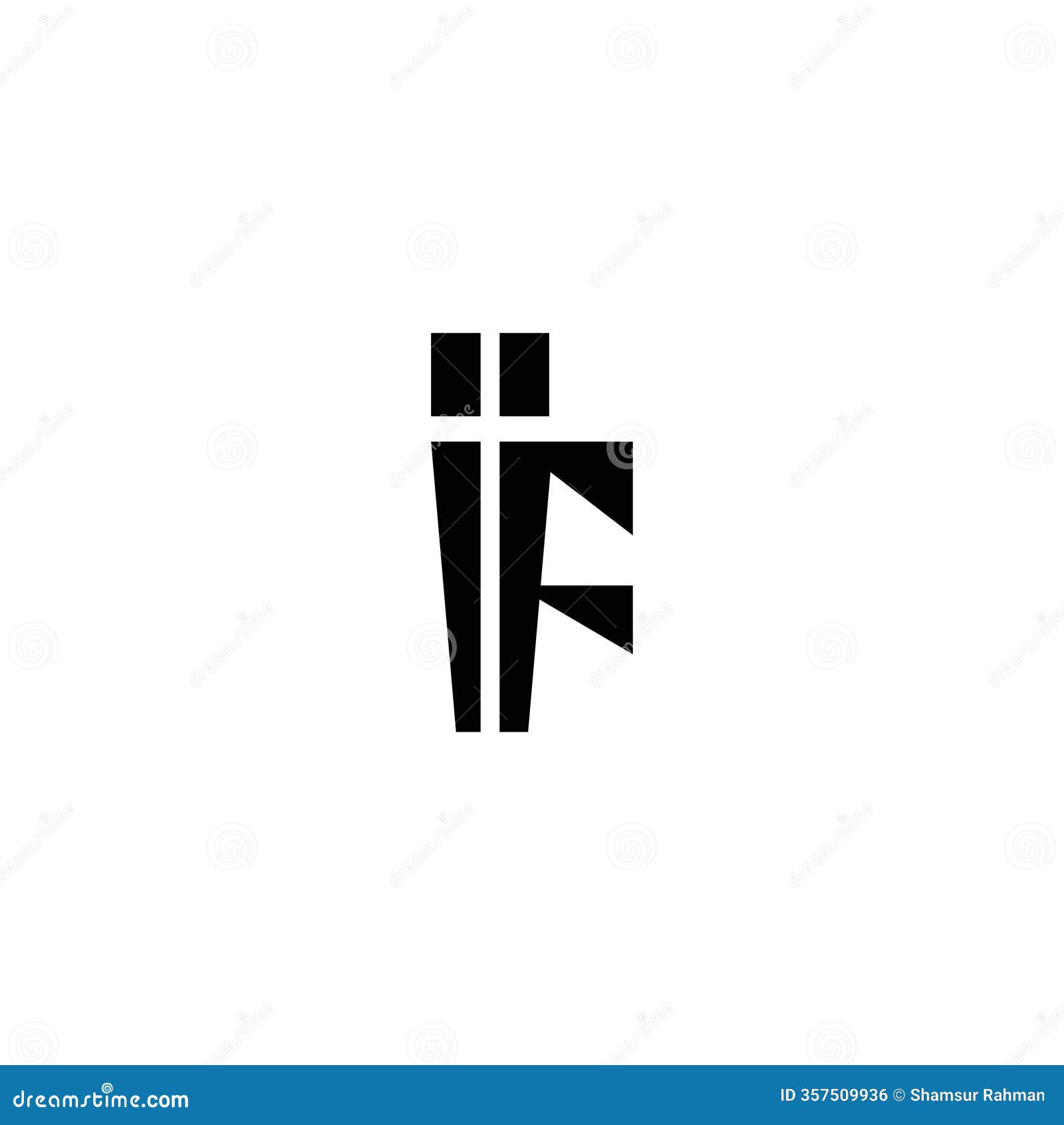 Alphabet Initials Logo IF, FI, I and F Stock Vector - Illustration of ...
